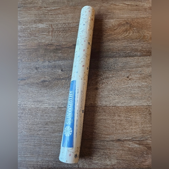 Accents | Nip Vintage 8s 90s Sunworthy Wallpaper Prepasted Floral Wall ...